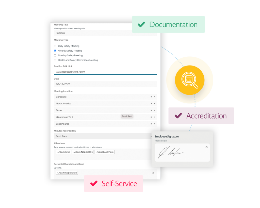 Safety Meeting Management Software | HSI Donesafe